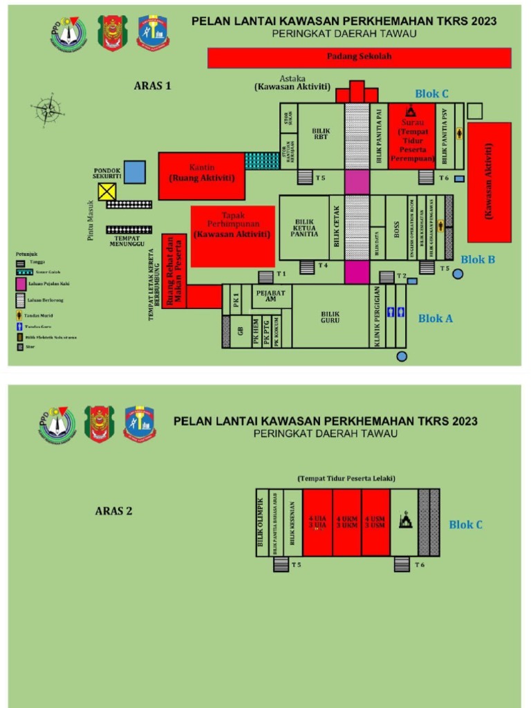 Pelan Lantai Perkhemahan TKRS Daerah Tawau 2023 | PDF