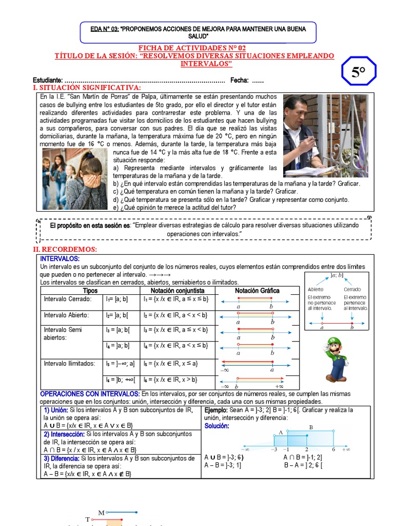 Solucion Ficha 2 - 5to | PDF | Intervalo (Matemáticas) | Álgebra abstracta