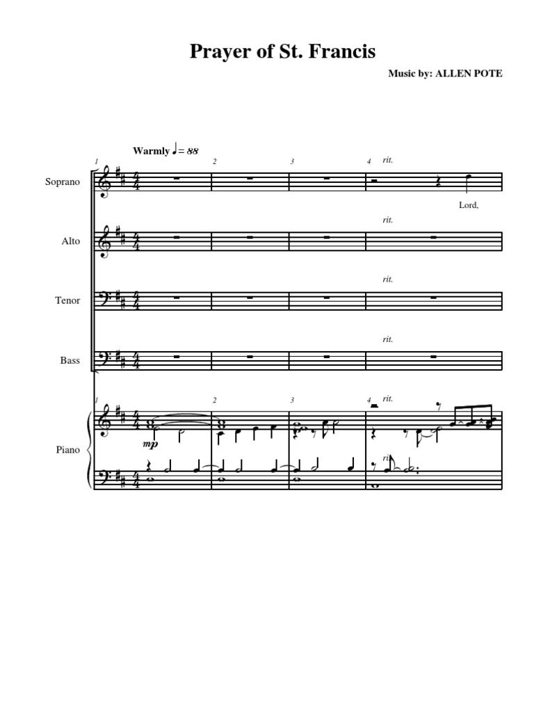 Prayer of Saint Francis (SATB) | PDF
