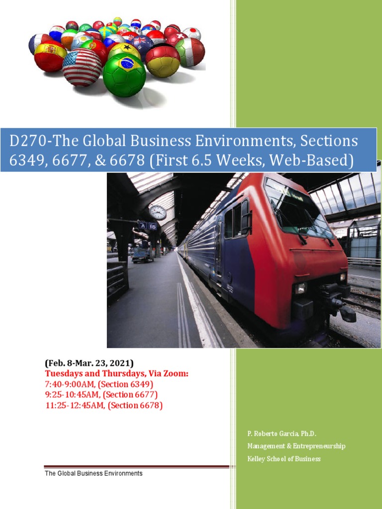 D270 Syllabus 2021 Spring IU Kelley | PDF | Strategic Management | Turnitin