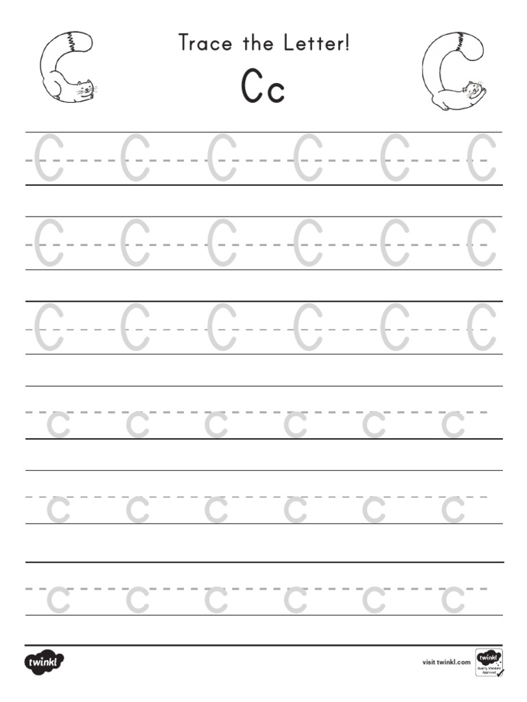 Trace The Letter C | PDF