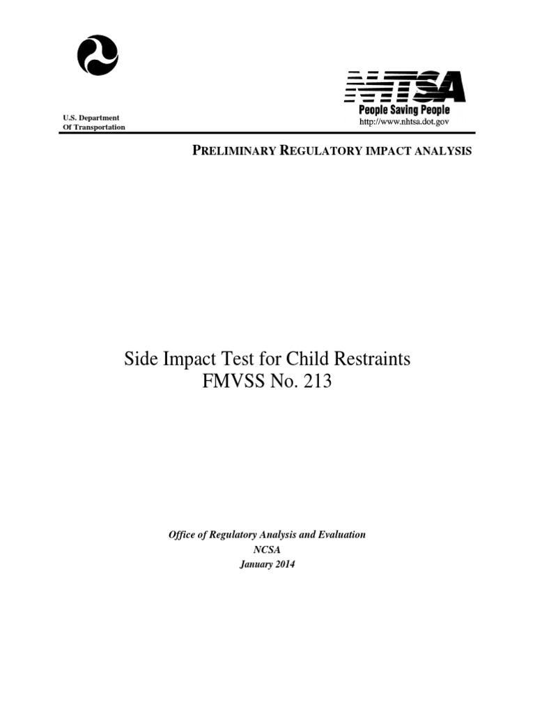 FMVSS213 - NHTSA-2014-0012-0007 - Attachment - 1 - Side Impact | PDF ...