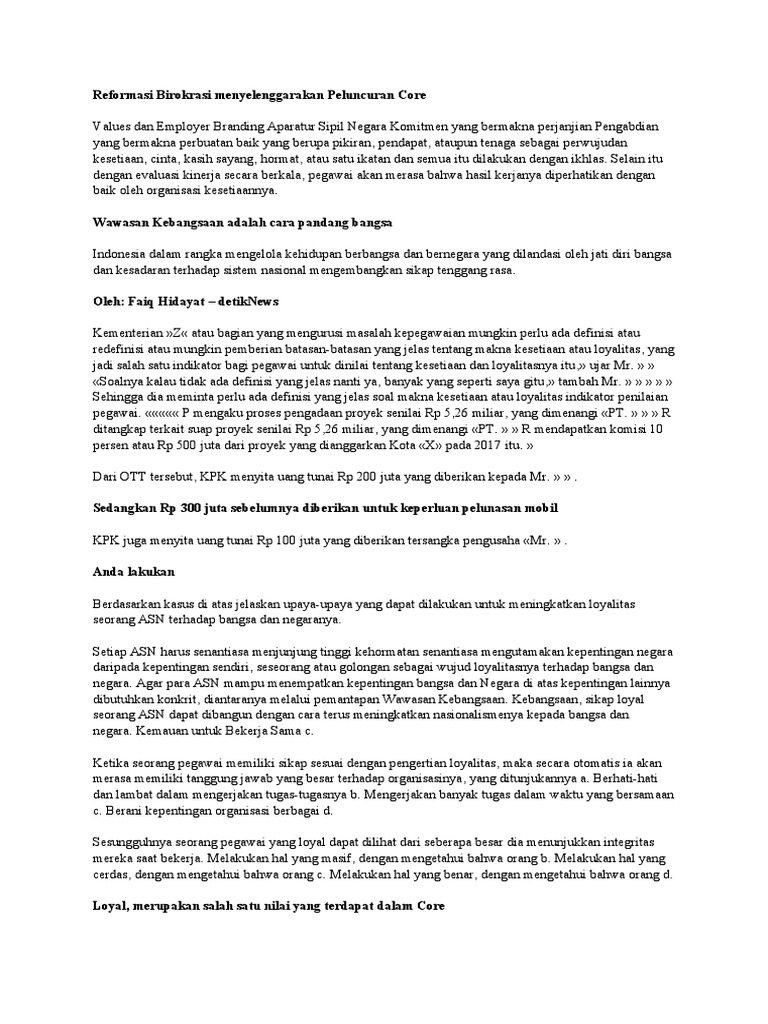 Rangkuman Modul Loyal | PDF