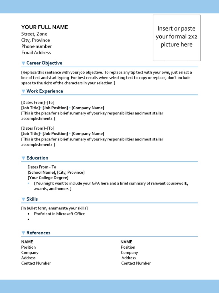 Resume - Format | PDF