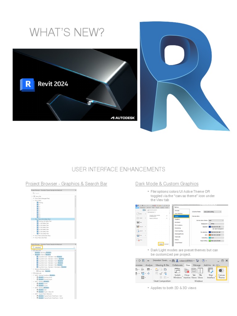 Revit24 NewFeaturesPresentation WD | PDF | Autodesk Revit | 3 D ...