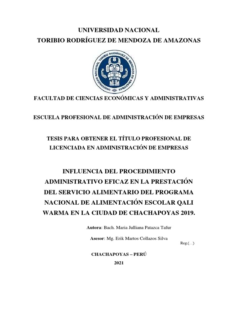 Patazca Tafur Maria Julliana | PDF | Perú | Alimentos