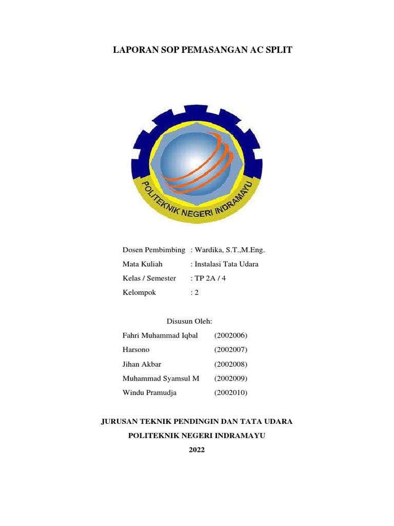Sop Pemasangan Ac Split Kel 3 | PDF