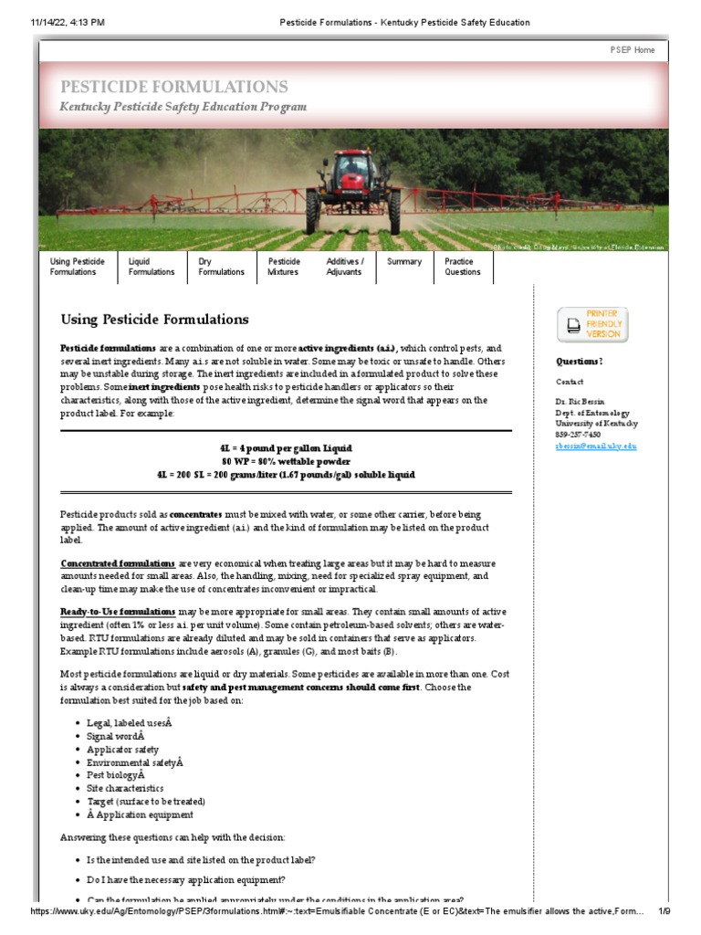 Pesticide Formulations | PDF | Emulsion | Pesticide