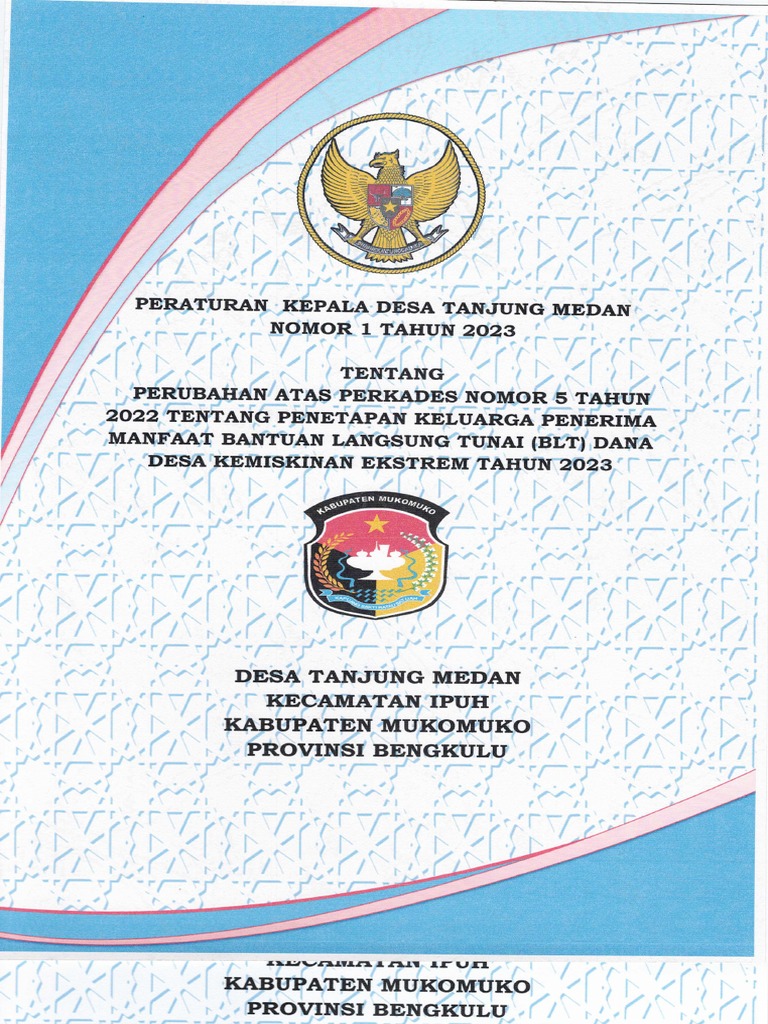 PERKADES BLT Tanjung Medan 2023 | PDF