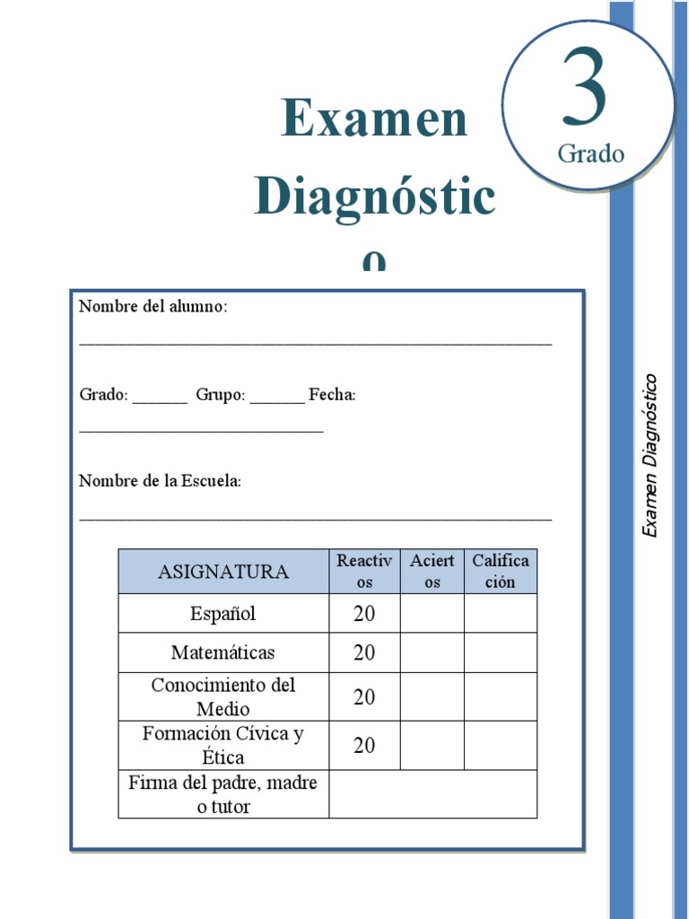 3er Grado - Examen de Diagnóstico | PDF | Residuos
