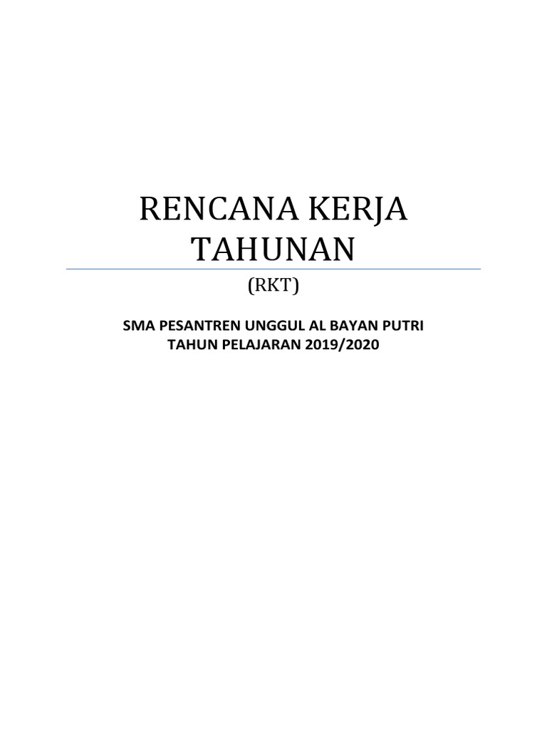 RKT Al Bayan Putri Tahun 2019-2020 | PDF