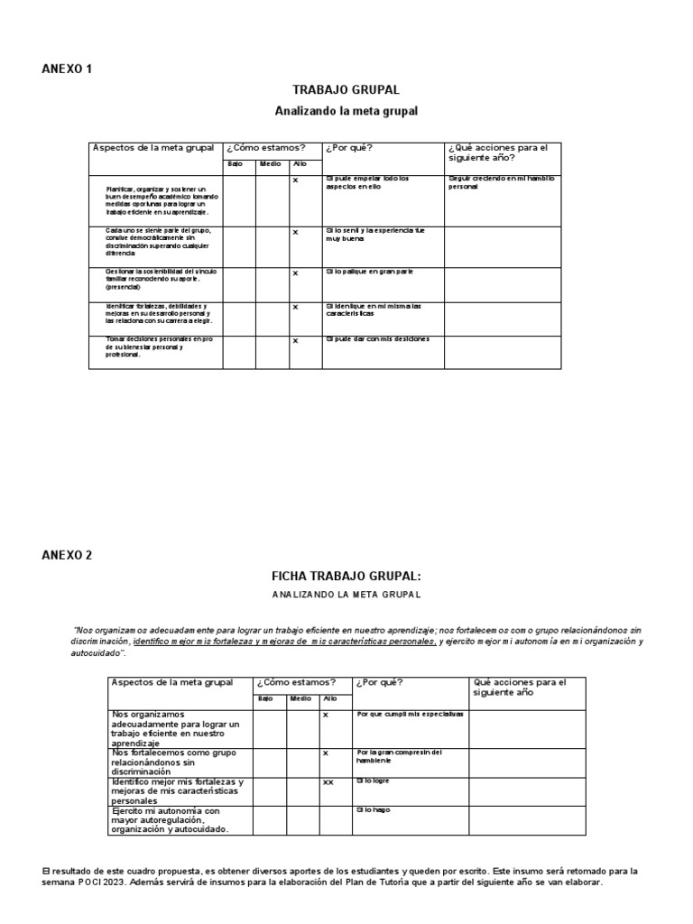 Anexo 1 Metas - Diciembre Katia Fernandez Villena | PDF | Aprendizaje ...