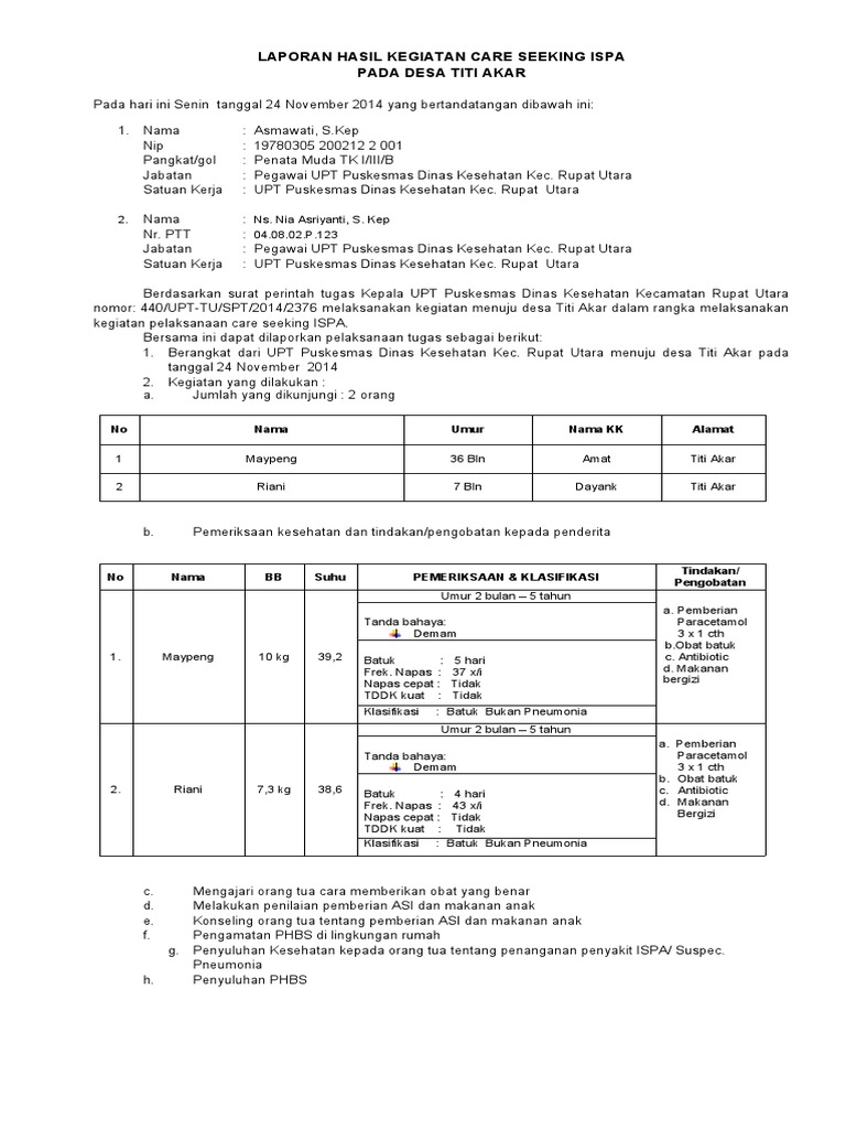 Lap. Care Seeking ISPA | PDF | Kesehatan Holistik