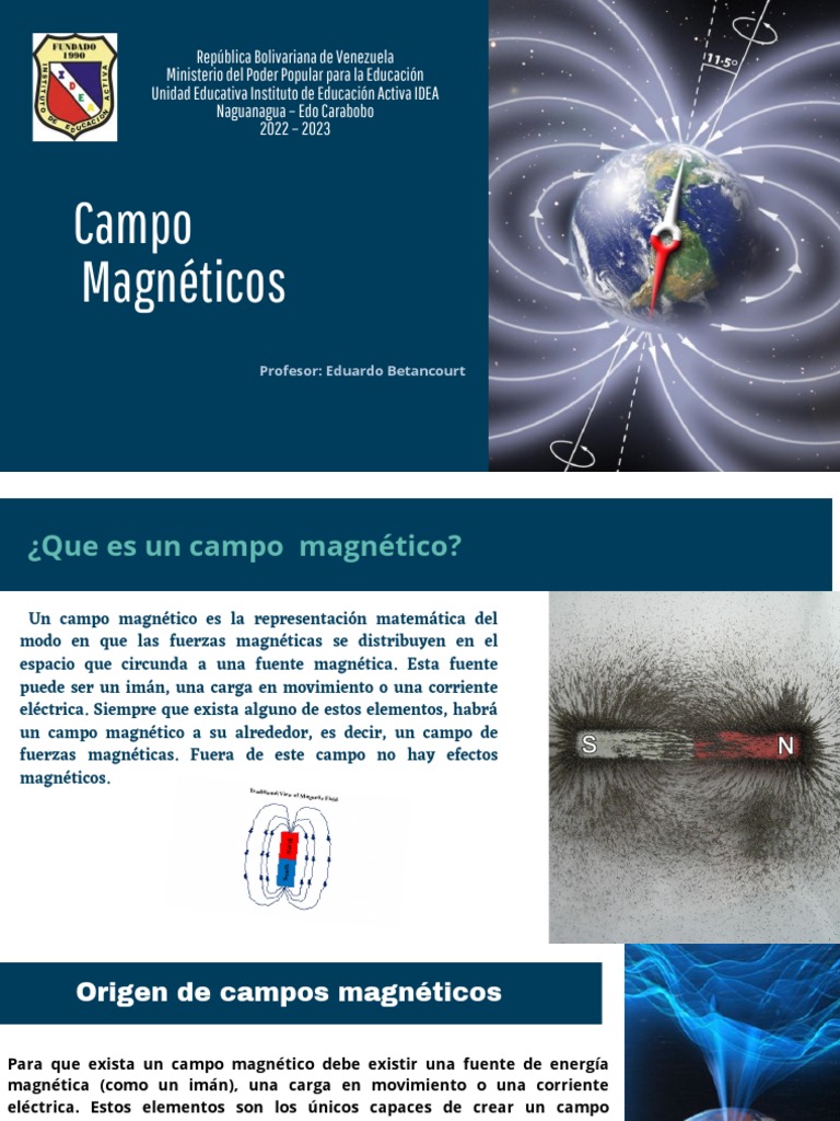 Campos Magnéticos: Tipos y Aplicaciones | PDF | Imán | Magnetismo
