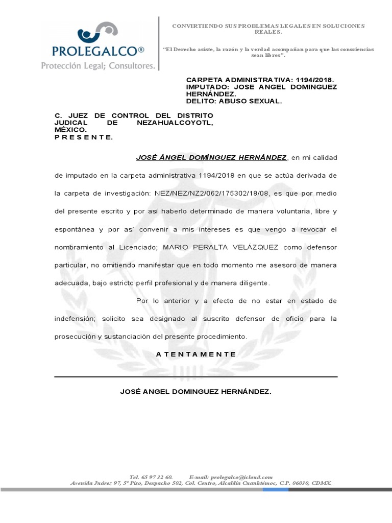 Escrito de Revocación | PDF | Derecho