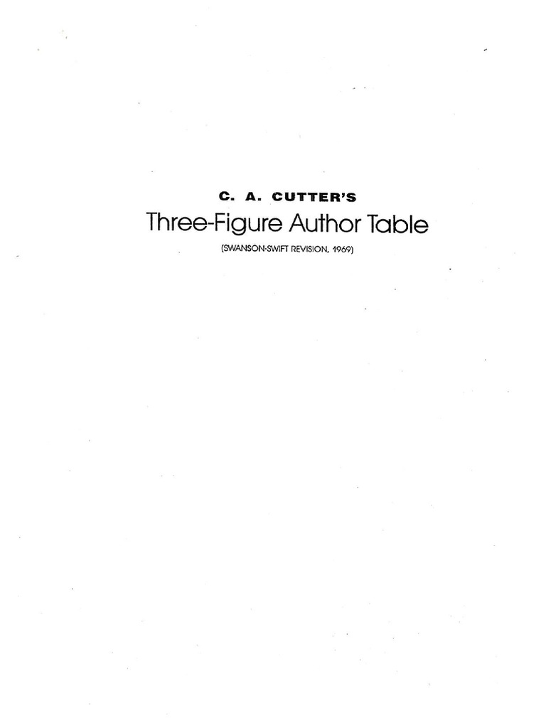 Tabela de Cutter Nova | PDF