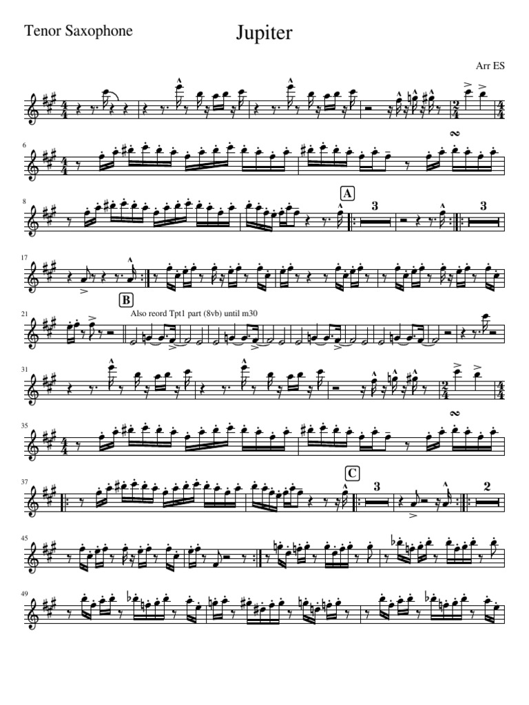 Jupiter-Tenor Saxophone | PDF