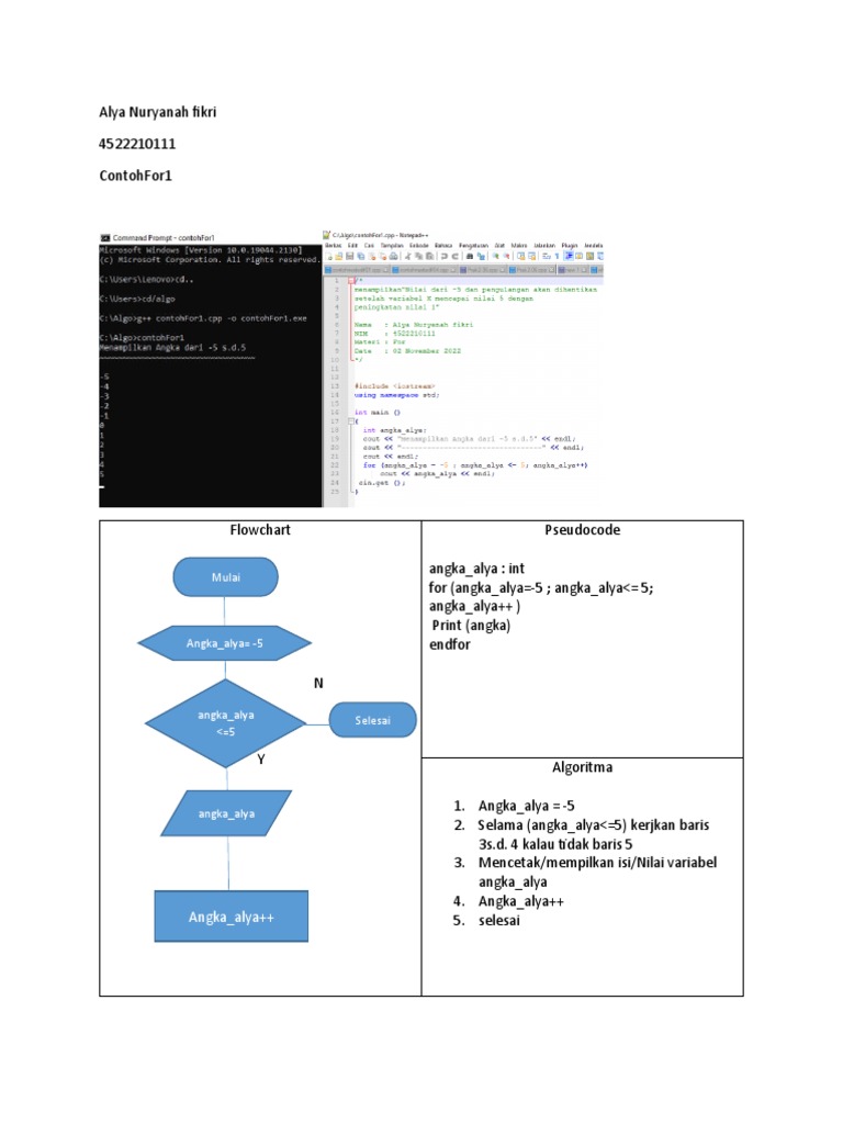 Algoritma dan Flowchart Pseudocode | PDF