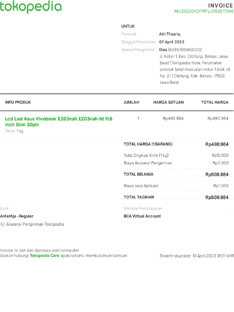 Invoice 3 Tokopedia PDF