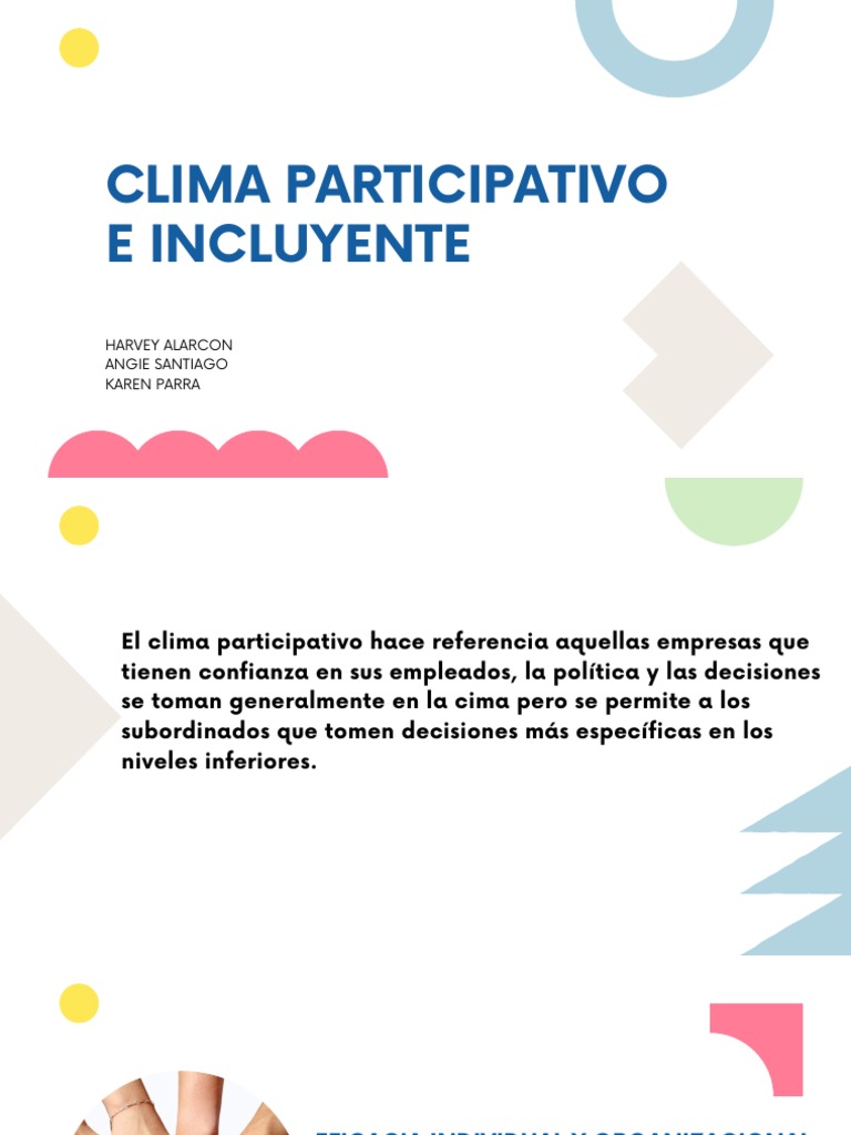 Clima Laboral Inclusivo y Participativo | PDF