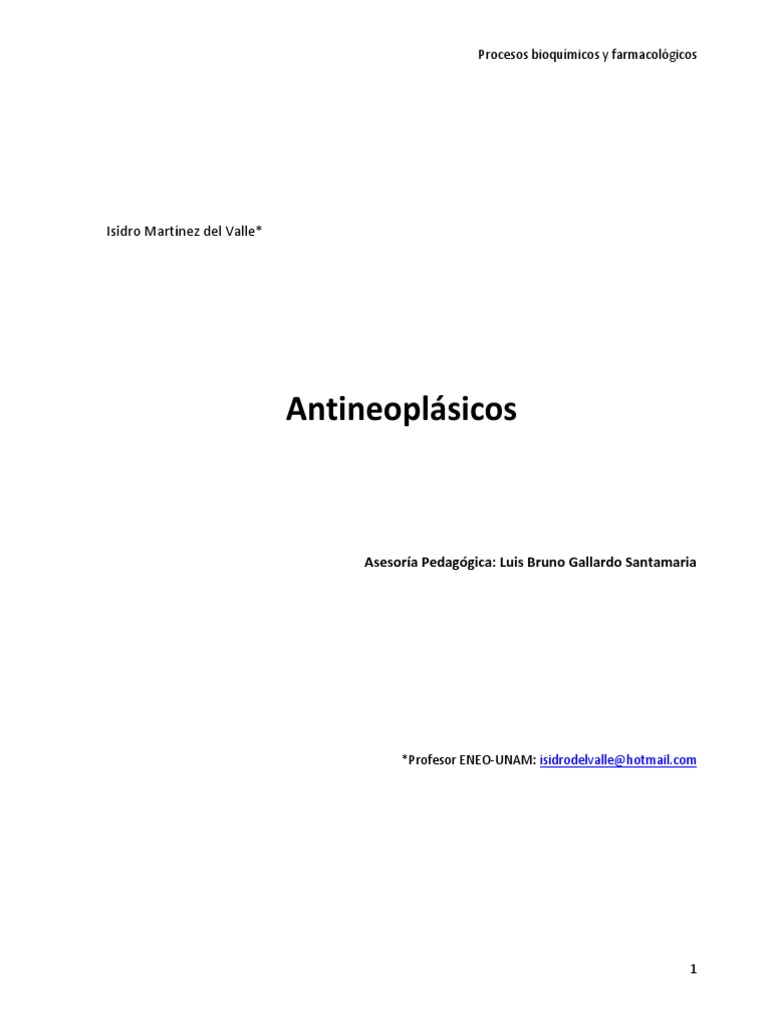 Antineoplásicos | PDF | Cáncer | Droga anti-inflamatoria libre de esteroides