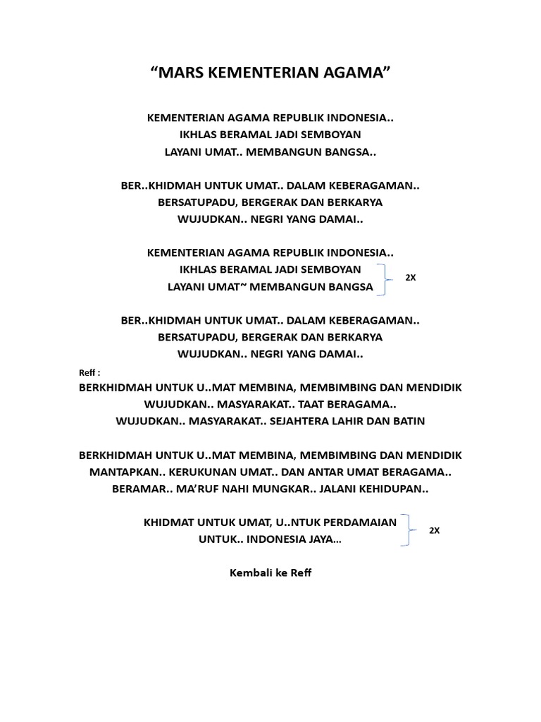 Mars Kementerian Agama | PDF