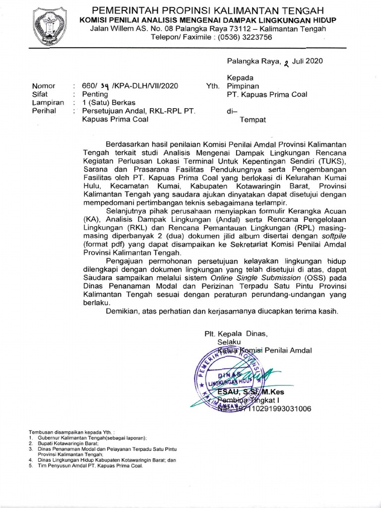 Amdal - Tuks - Pt. KPC | PDF