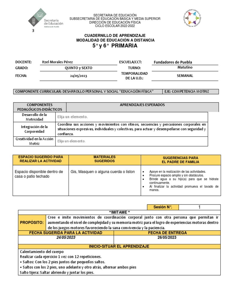 CUADERNILLO DE APRENDIZAJE Primaria | PDF | Educación primaria | Aprendizaje