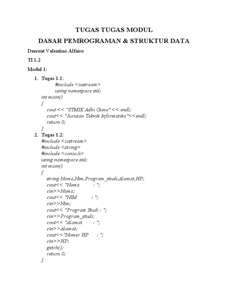 Tugas Modul 1-6 | PDF