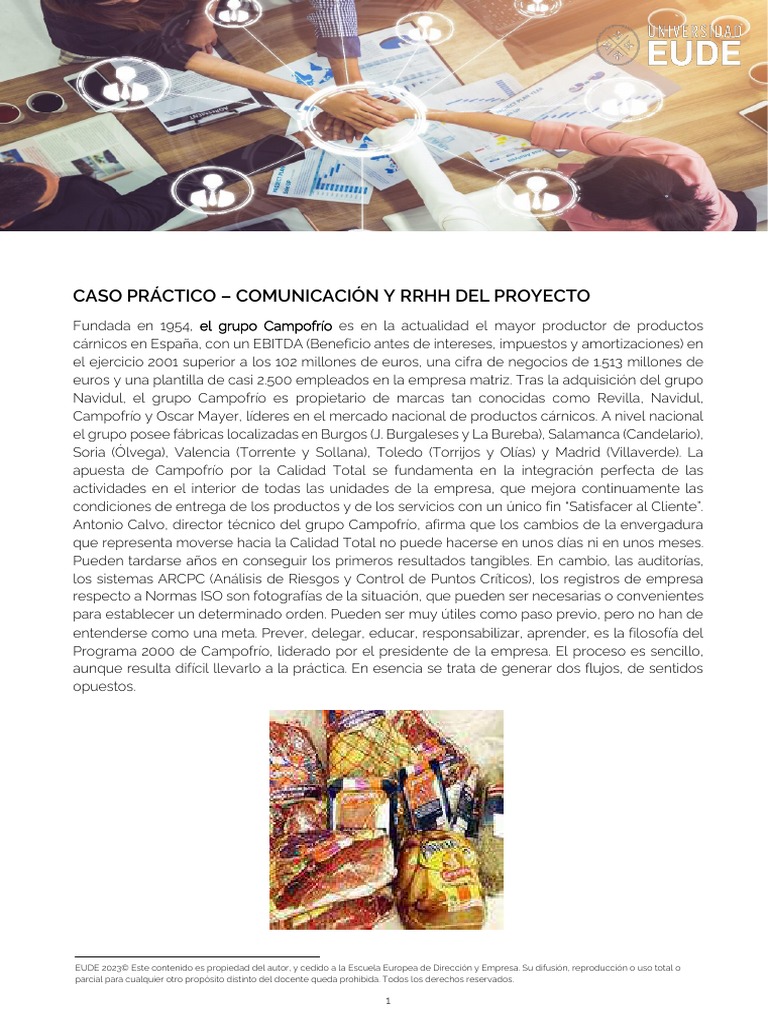 Caso 2 - Comunicación y RRHH Del Proyecto | PDF | Economias | Business