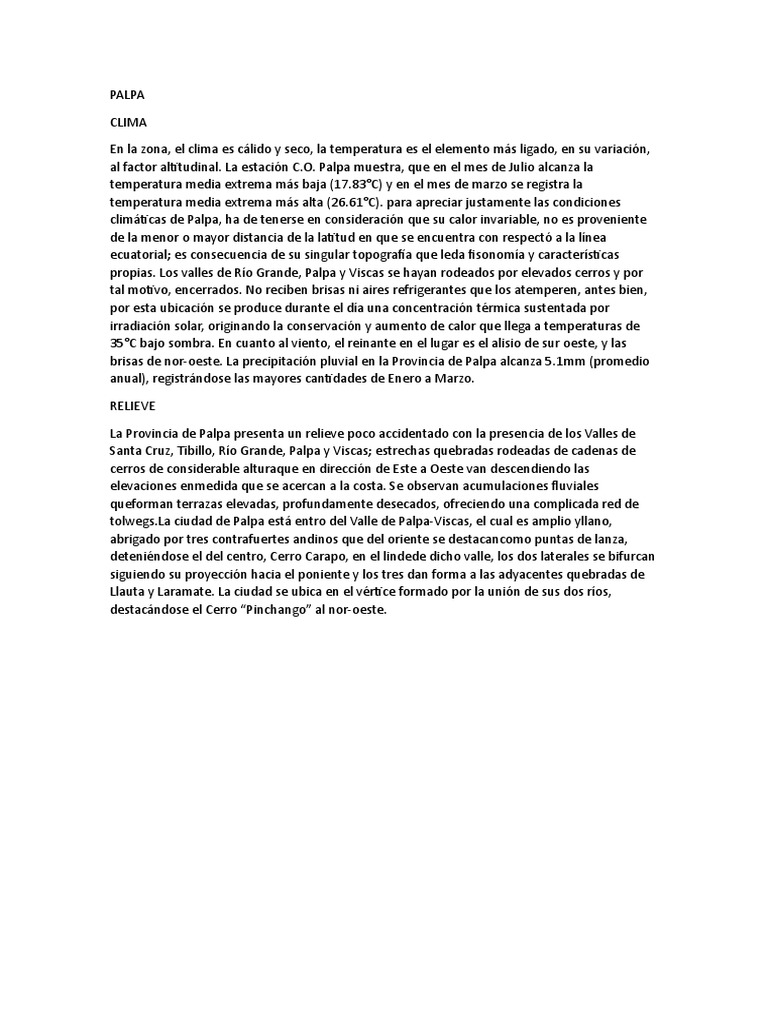 PALPA | PDF | Clima | Desierto