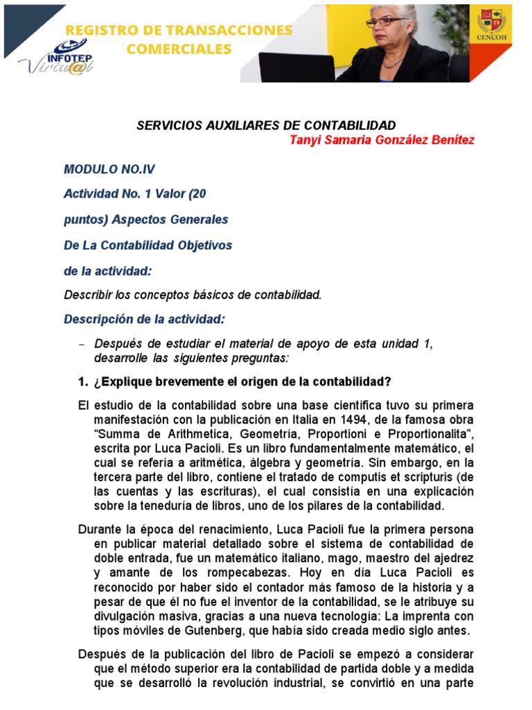 Act. No. 1 Modulo No. III | Descargar gratis PDF | Contabilidad | Business