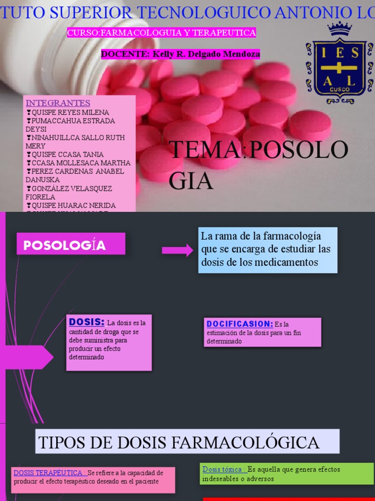 Posologia Trabajo | PDF | Medicamentos con receta | Farmacología