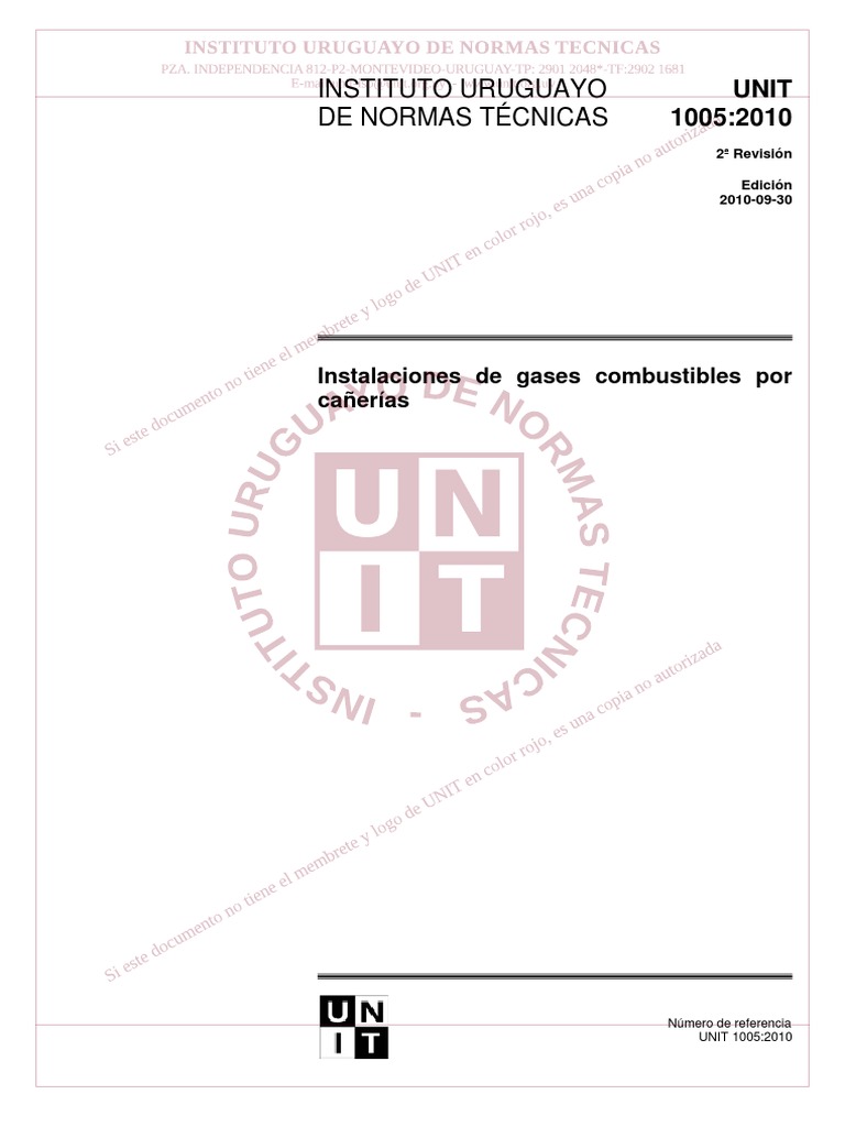 Instituto Uruguayo de Normas Técnicas: Unit 1005:2010 | Descargar ...
