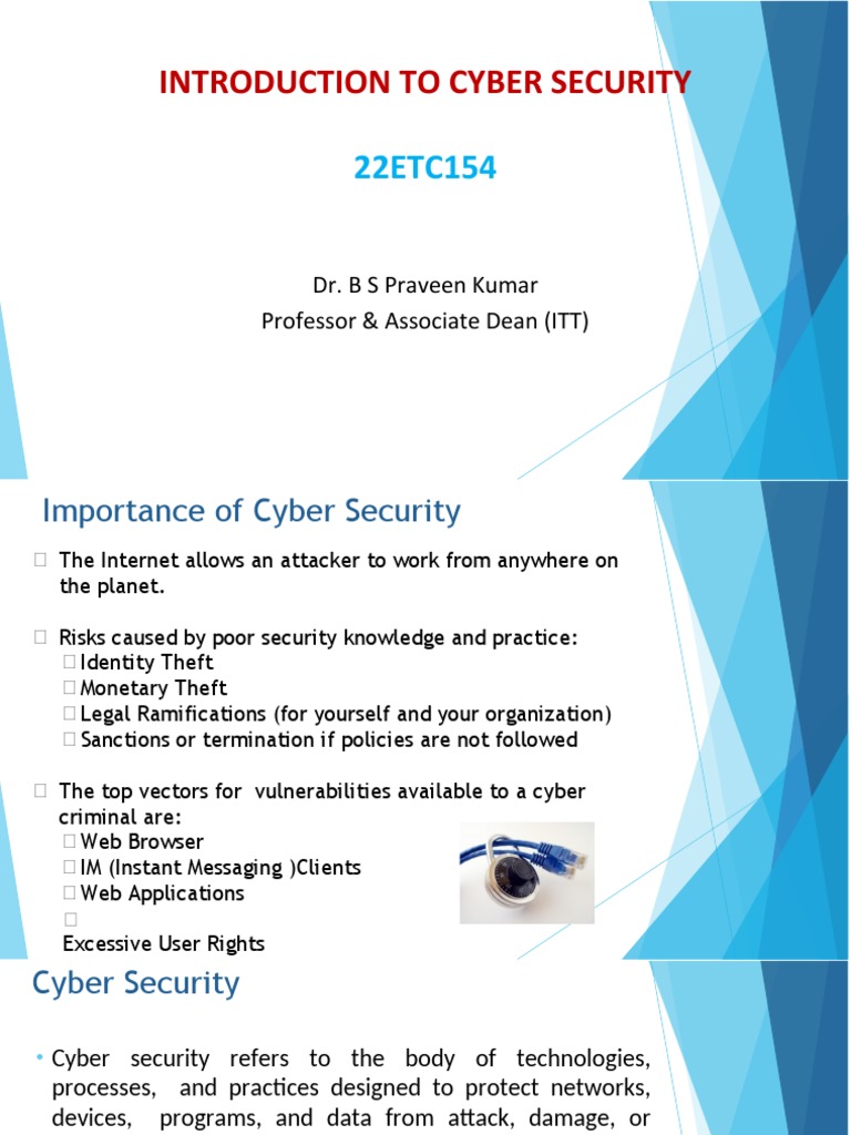 Cyber Security CIT | PDF | Computer Virus | Malware