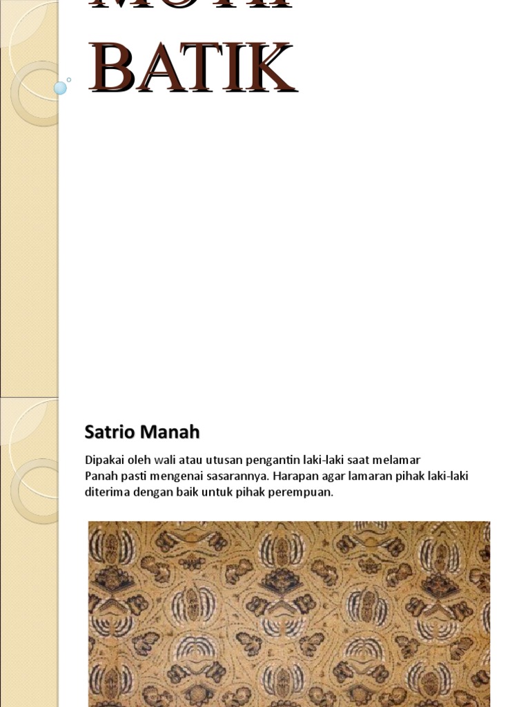 Motif Batik Dan Nilai Filosofinya | PDF