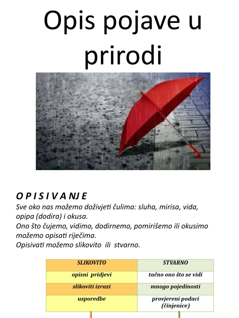 Opis Pojave U Prirodi | PDF