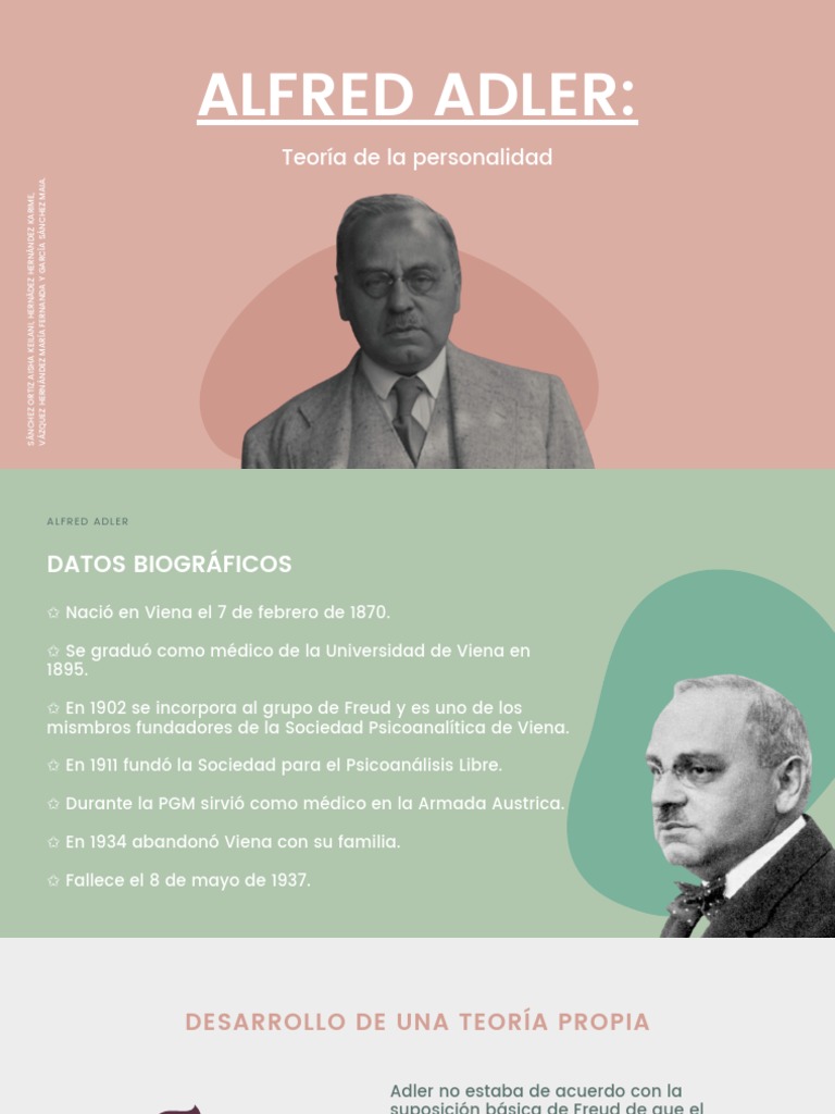 Alfred Adler | PDF | Psicoanálisis | Conceptos psicologicos