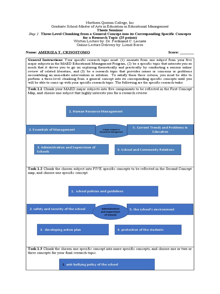 NQCI-GS-MAEDthesis-seminar-Task1 Template-Crisostomo-Ameriza | PDF | Cognitive Science | Cognition