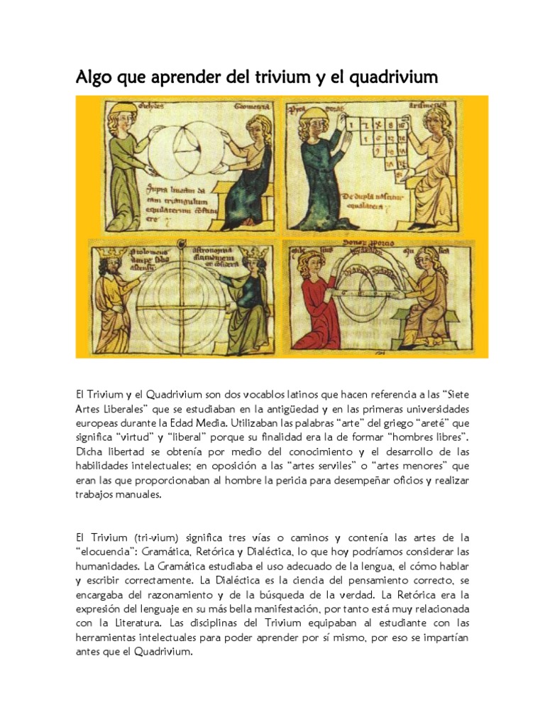 Trivium y El Quadrivium | PDF | Plan de estudios | Aprendizaje