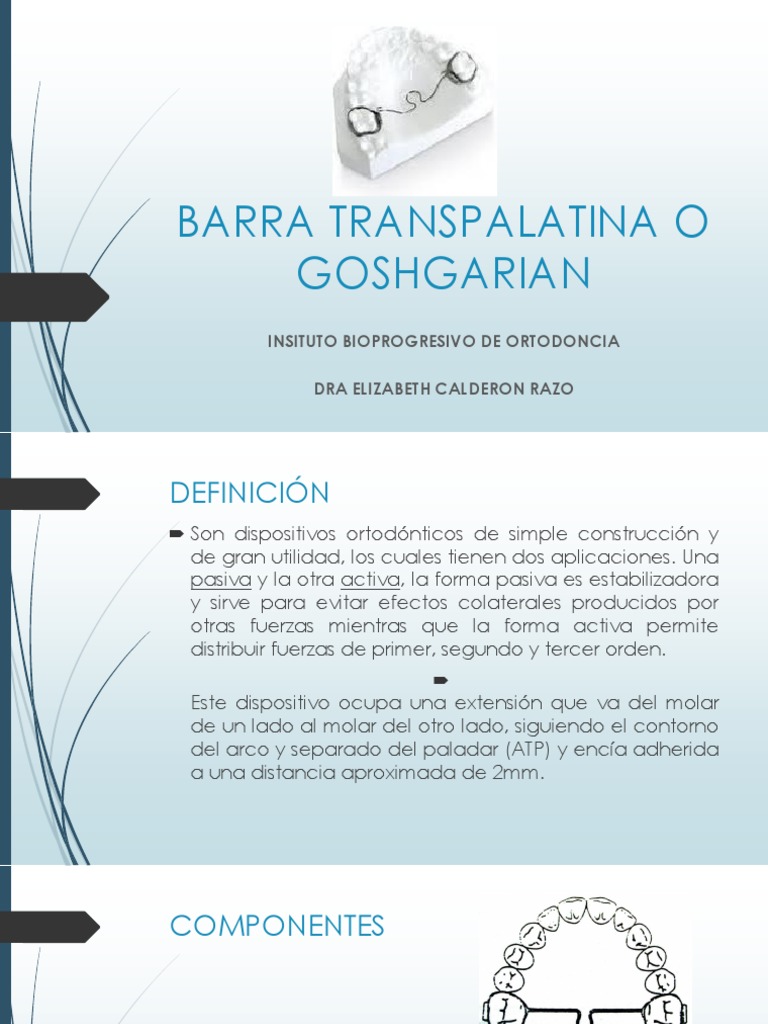 Barra Transpalatina o Goshgarian | PDF