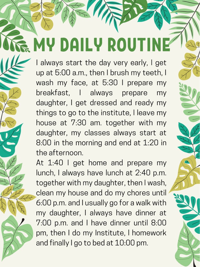 My Daily Routine | PDF