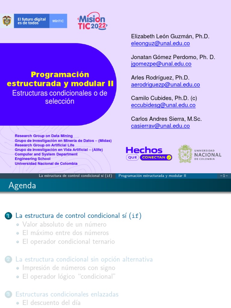 02b Condicionales | PDF | Flujo de control | Programación de computadoras
