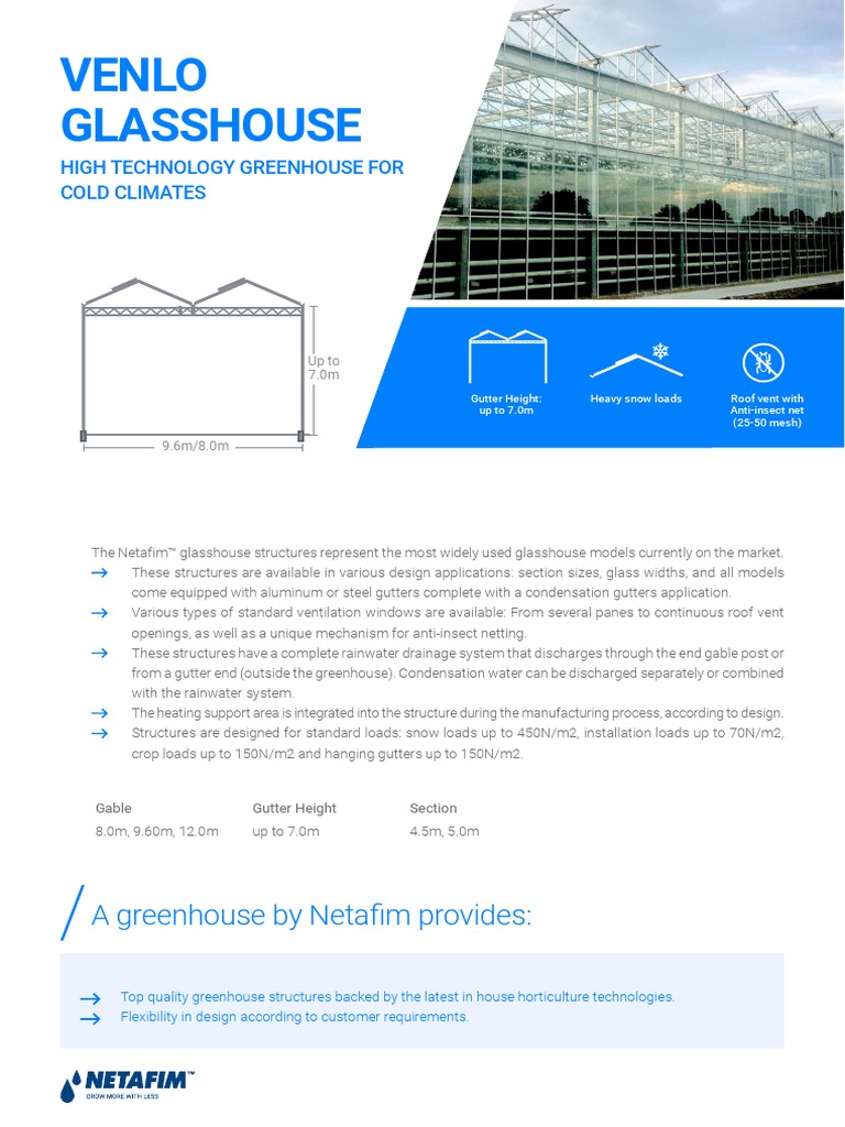 Venlo Greenhouse Design for Cold Climates | PDF