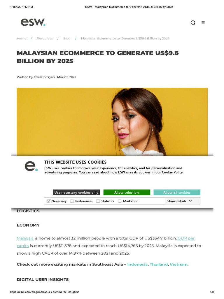 ESW - Malaysian Ecommerce To Generate US$9.6 Billion by 2025 | PDF | E ...