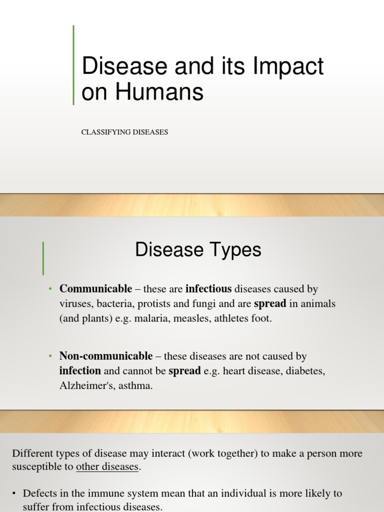Disease and Its Impact On Humans | PDF | Infection | Pathogen