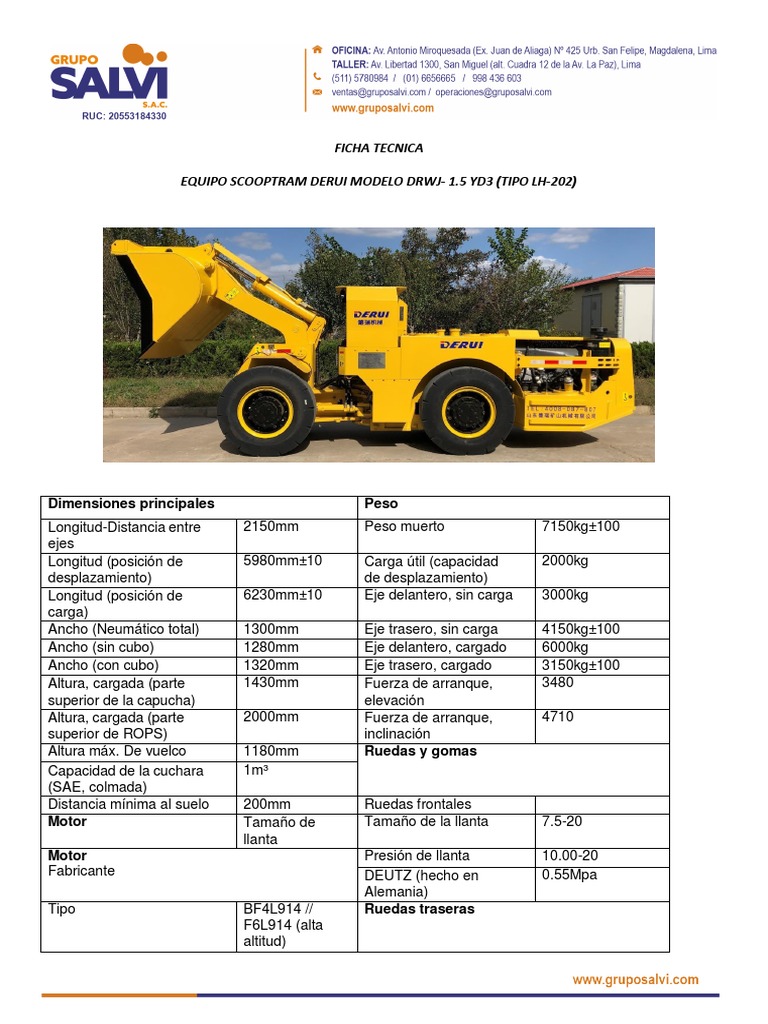 Ficha Tecnica Scoop DRWJ-1 | PDF | Eje | Industria automotriz