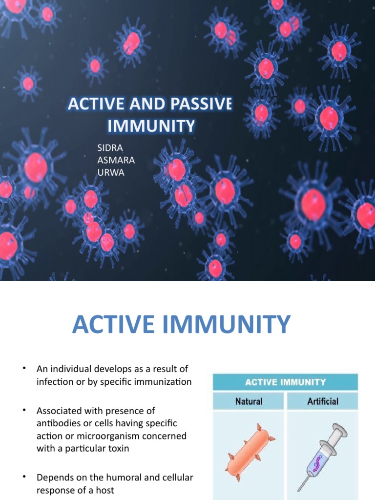 Immunity: Active vs. Passive | PDF | Science & Mathematics