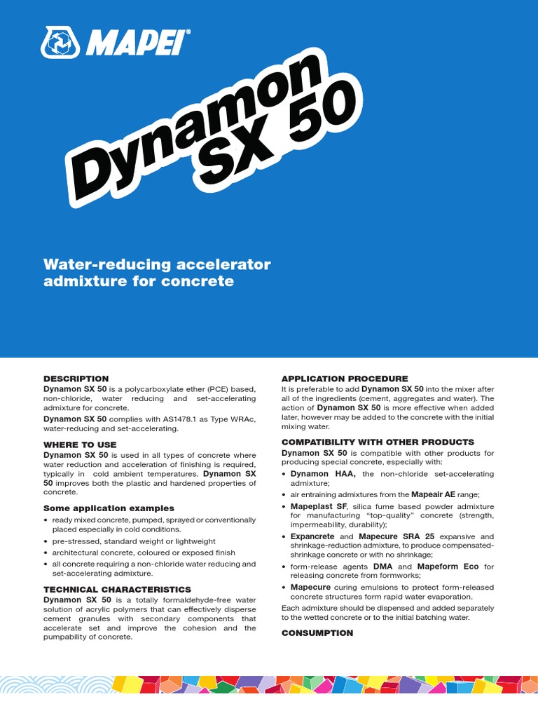 Dynamon Sx50 | PDF | Concrete | Chemistry