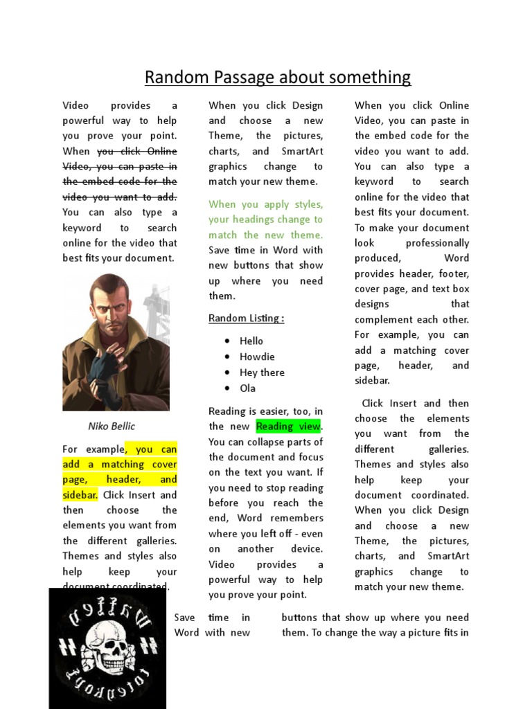 Random Passage About Something | PDF | Page Layout | Software Engineering